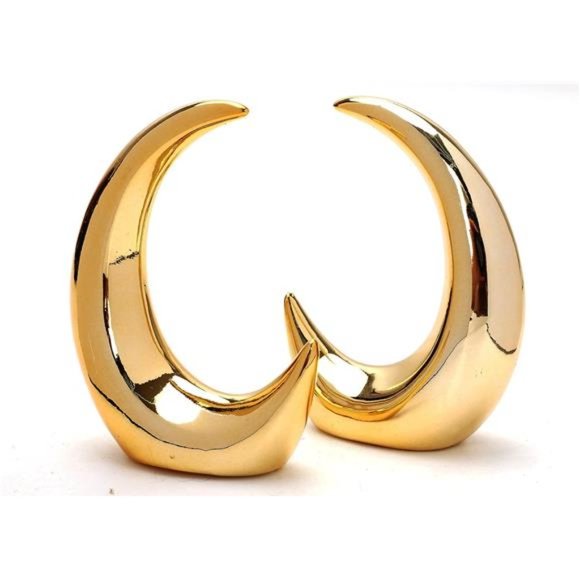 Accents | 2 Pieces Gold Small Animal Statue Moon Statue Decor Modern ...